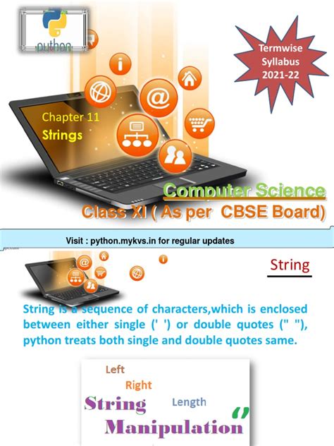 Class Xi As Per Cbse Board Computer Science Pdf String