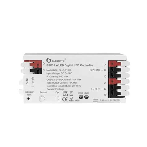 Gledopto 2024 New Esp32 Wled Digital Led Strip Controller Dynamic Rgb