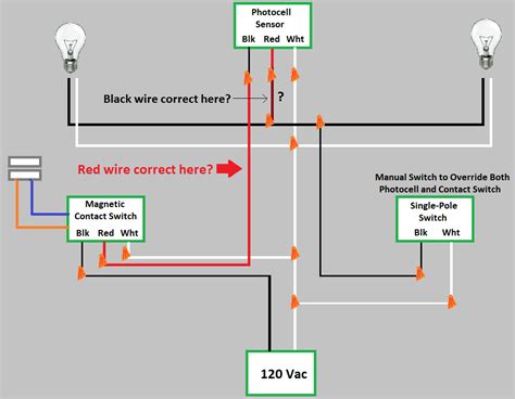 Wiring Configuration And Wire Color Question Diagram For Photocell