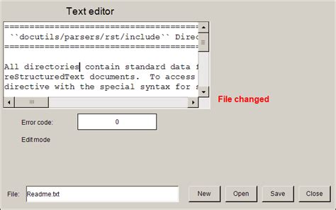 Configuring The Editing Of A Text File