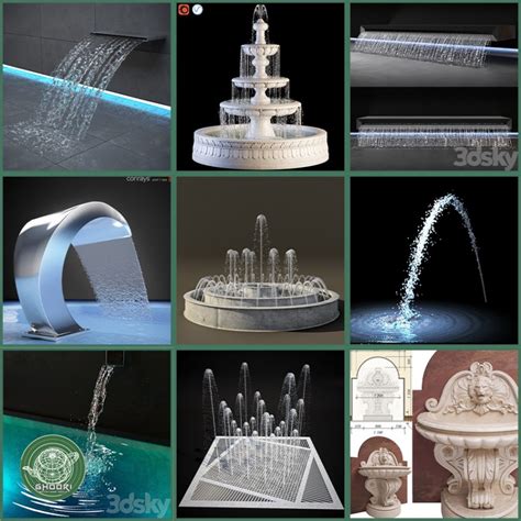 دانلود آبجکت آبنما آکادمی معماری قوری تری دی مکس ویری اسکچاپ