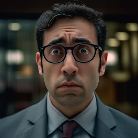 Premium AI Image A Man With Glasses That Says Nerd On The Face