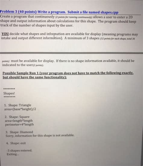 Solved Problem 3 40 Points Write A Program Submit A File