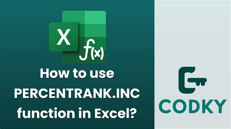 how to use percentrankc function in excel codky