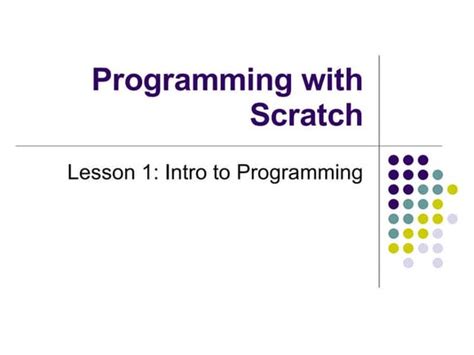 lesson 1 scratch computer programming ppt