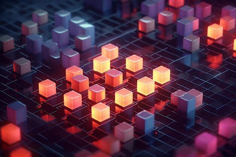 Premium Ai Image 4k Isometric Cubes Background