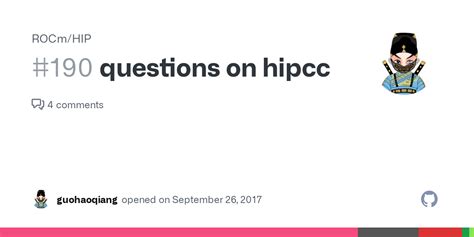 Questions On Hipcc · Issue 190 · Rocmhip · Github