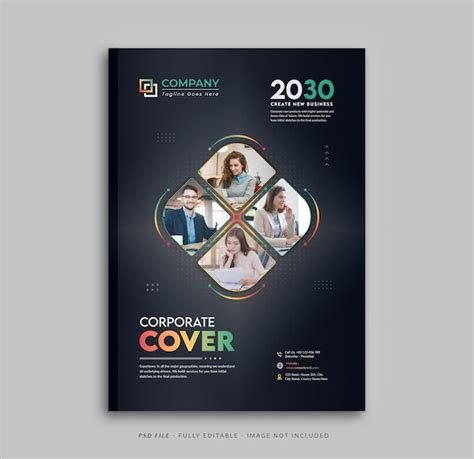 잡지 표지 및 비즈니스 책 표지 프리미엄 Psd 파일