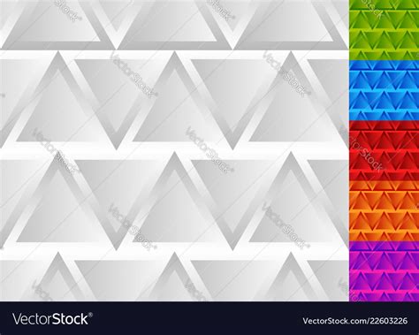 Seamless Pattern With Triangles In Grayscale And Vector Image