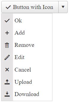 Telerik Web Forms SplitButton Functionality Icons Embedded Icons Telerik UI For ASP NET AJAX
