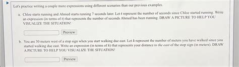 Solved Let S Practice Writing A Couple More Expressions Chegg Com