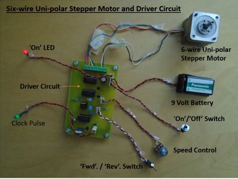 Unipolar Stepper Motor And Driver Circuit Alex M TOT