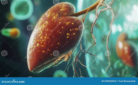 Fatty Infiltration Of The Liver Vintage Engraving Cartoon Vector