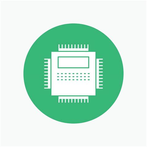Processor Hardware Computer Pc Technology White Glyph Icon In