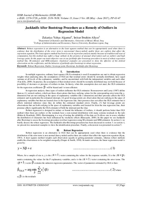 pdf jackknife after bootstrap procedure as a remedy of outliers in