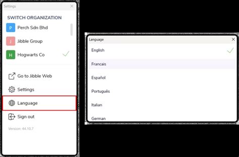 Configuring Language Settings On Jibbles Desktop App