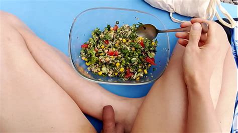 Outdoorand Nude Twink Drinks And Eats For The First Time On Naturist