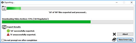 Mass Export Events