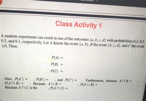 solved a random experiment can result in one of the outcomes