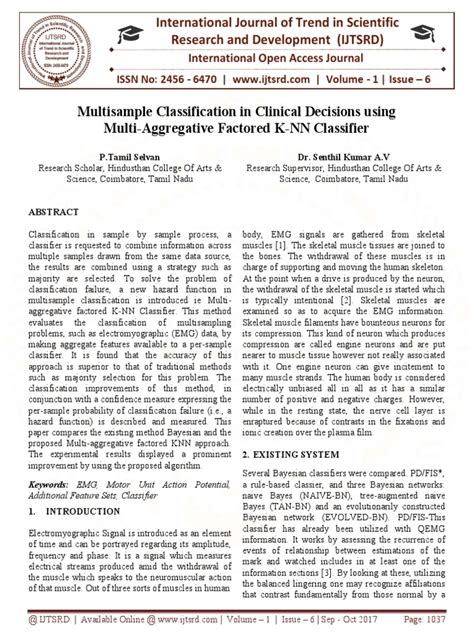 Multisample Classification In Clinical Decisions Using Multi