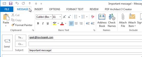 How To Set The Priority For An Email Message In Outlook