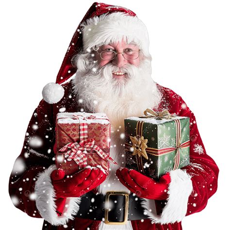 겨울 원더랜드에서 선물을 들고 있는 산타클로스 산타 클로스 선물 눈 덮인 Png 일러스트 및 이미지 에 대한 무료 다운로드 Pngtree