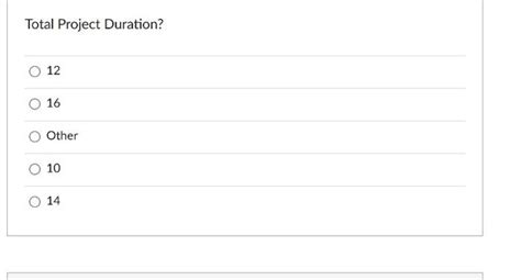 Total Project Duration 12 16 Other 10 14