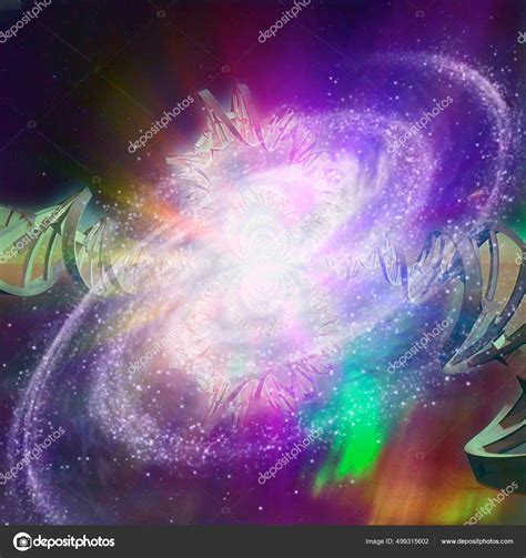 Colorful Dna Strand Composition Human Chromosome Stock Photo