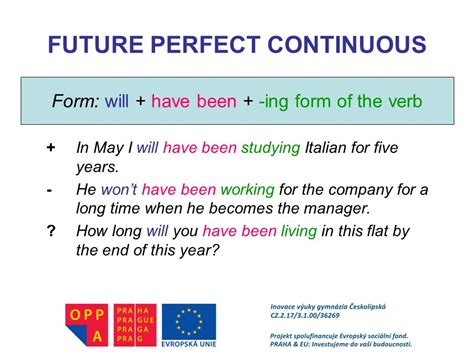 Схема Future Perfect Continuous в английском