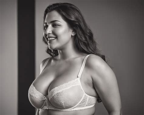 Premium Photo Black And White Photo Of A Woman In Lingerie