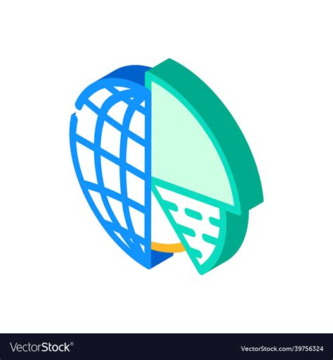 Analytics Globalization Isometric Icon Royalty Free Vector