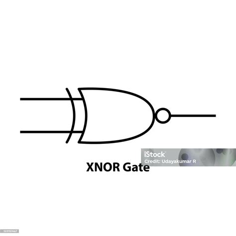 Gerbang Xnor Simbol Elektronik Sakelar Terbuka Ilustrasi Simbol
