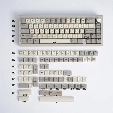GMK Vintage Programmer Keycap Original Height PBT Material Sublimated Suitable For
