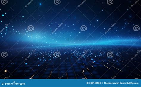 Ai Generative Abstract Motion Particle Wallpaper Technology Background Futuristic Stock
