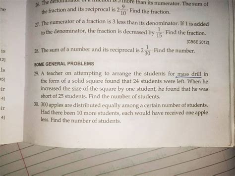 The Fraction And Its Reciprocal Is 2109 ⋅ Find The Fraction 27 The Nume