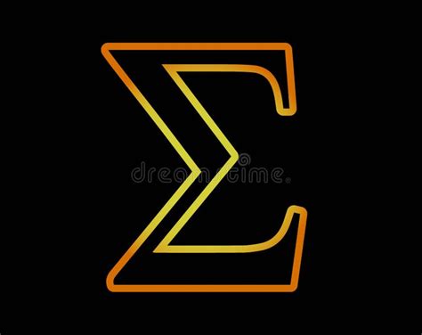 Sigma Symbol Minimalist Design Mathematical Notation Stock Vector