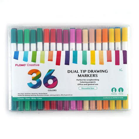 36pc Dual Tip Color Markers36 Colors Flomonygala Corp