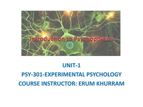 Unit 2 Psychophysicspptx
