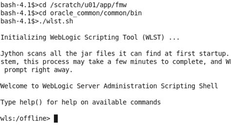 Oracle WebLogic Server 12c Using The WebLogic Scripting Tool