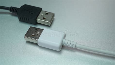 Cable USB Connector Electronic Component To Connection Two USB Port Black And White Color On