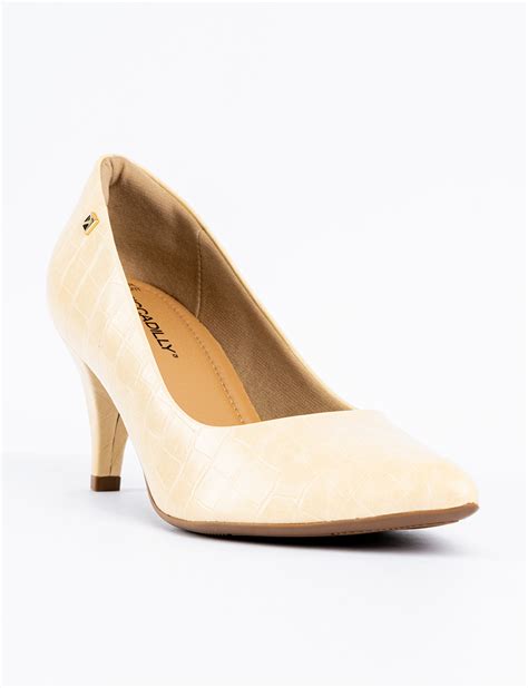 Tacón Fino Beige Formal Formal Mujeres Calzado Moda Rm Tienda