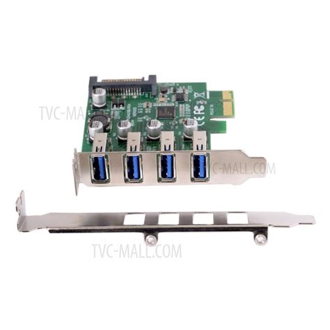 4 Ports PCI-E to USB 3.0 HUB PCI Express Expansion Card Adapter 5Gbps ...