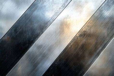 Dynamic Metallic Background With Sleek Diagonal Lines In Silver And Black Enhancing Industrial