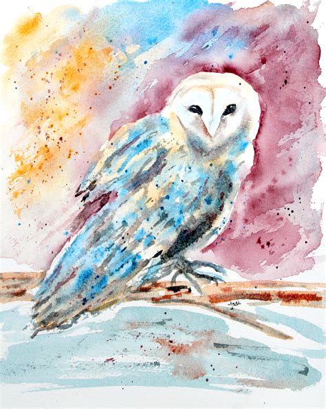 Owl Watercolor At Explore Collection Of Owl Watercolor