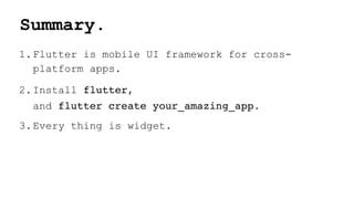 Introduction To Flutter PPT