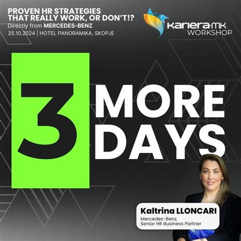 Kariera Mk On Linkedin Само 3 дена до Hr настанот со сениор Hr бизнис