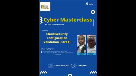 Cyber Masterclass October 2022 Edition Cloud Security Control