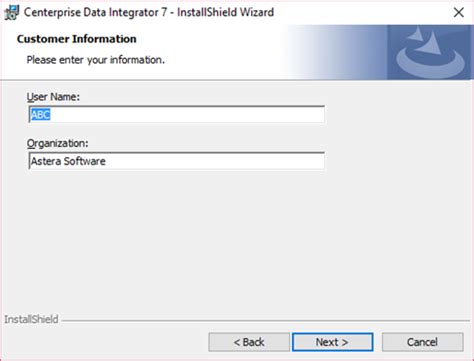 Installing Centerprise Data Integrator Astera Support