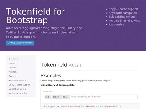 tokenfield for bootstrap Дизайн Плагины bootstrap bootstrapТема