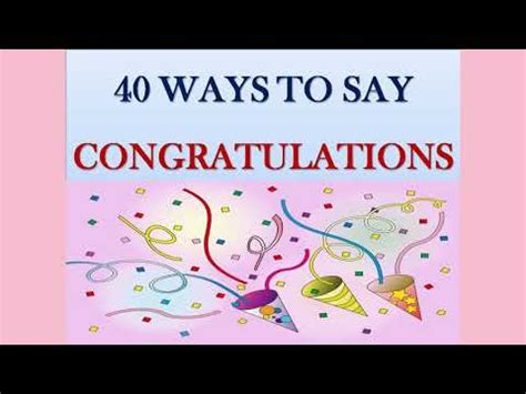 Congratulations 40 Ways To Say Congratulations In English
